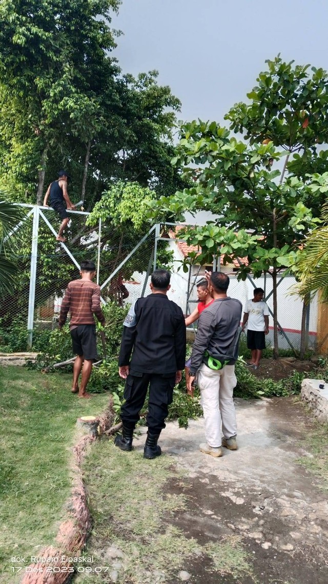 WBP Lapas Pekalongan Bergotong Royong Merapikan Dahan dan Ranting Pohon ...