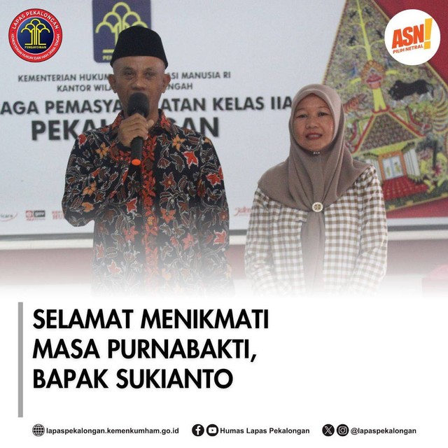 Pelepasan Pegawai Purnabakti Lapas Pekalongan, Bapak Sukianto | kumparan.com
