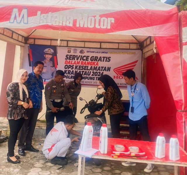 Ops Keselamatan Krakatau 2024, Polisi di Lampung Tengah Beri Servis ...