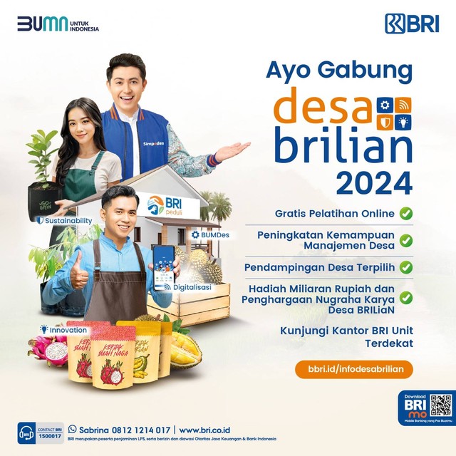 Dorong Kemajuan Desa di Indonesia, BRI Kembali Gelar Program Desa BRILiaN 2024 | kumparan.com
