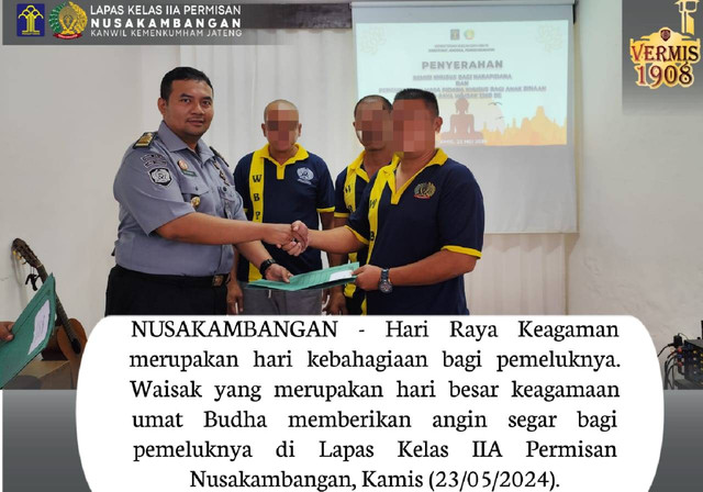 Momentum Hari Raya Waisak, 16 WBP Lapas Permisan Dapat Remisi Khusus | kumparan.com