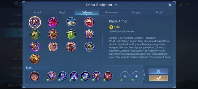 Blade Armor ML, Bisa Mengembalikan Damage Lawan! | kumparan.com