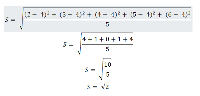 Pembahasan Soal Simpangan Baku dari Data 2 3 4 5 6 | kumparan.com