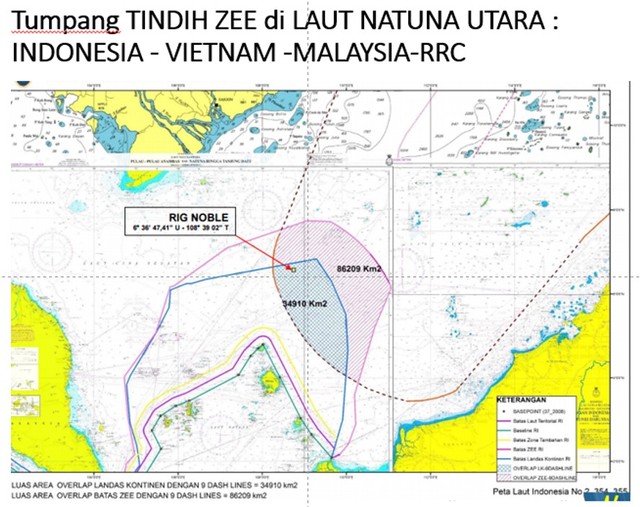 Tumpang TINDIH ZEE LAUT NATUNA UTARA : Indonesia vs Vietnam vs Malaysia ...