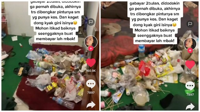 Viral Kamar Kos Penuh Sampah Penghuni Ternyata Kabur Dan Nunggak 2