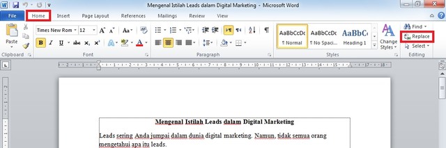 Cara Replace di Word 2010 untuk Windows dan macOS | kumparan.com