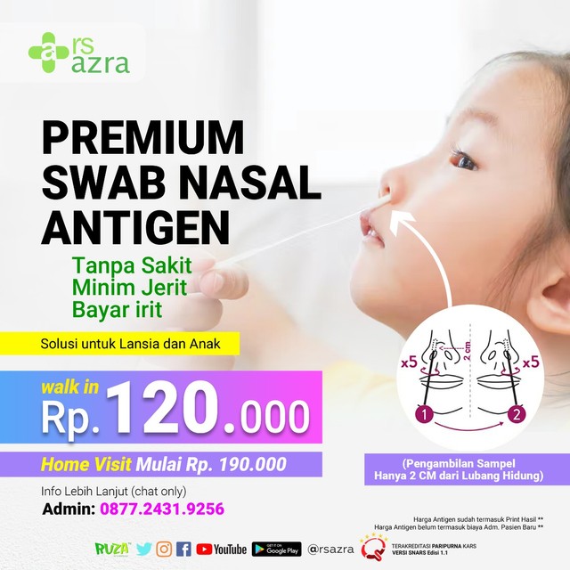Apa itu Pemeriksaan Swab Nasal Antigen? | kumparan.com