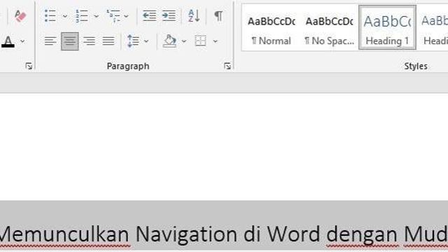 Cara Memunculkan Navigation di Word dengan Mudah | kumparan.com