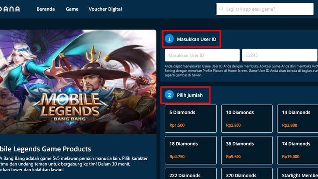 Cara Top Up Diamond ML di DANA, Mudah dan Praktis! | kumparan.com