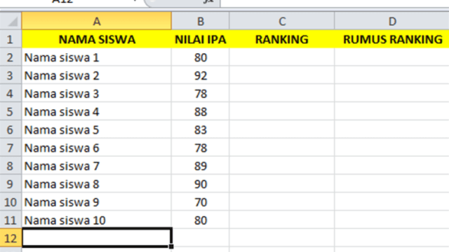 Cara Membuat Ranking di Excel Secara Otomatis | kumparan.com
