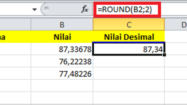 Cara Pembulatan Desimal di Excel untuk Semua Versi | kumparan.com