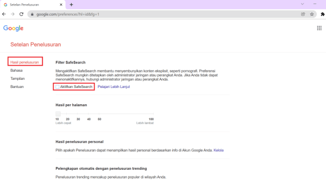 Cara Mematikan SafeSearch Google Chrome PC | kumparan.com