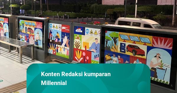 Bareng Astra, Seniman Mural Yessiow Bikin Karya di Halte Bundaran HI ...