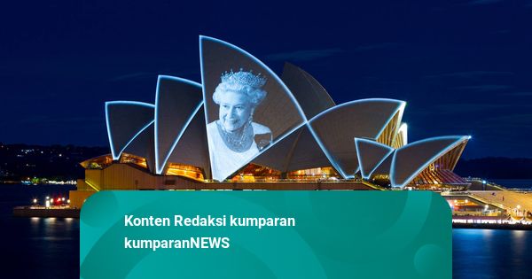 Foto: Wajah Ratu Elizabeth II Terangi Malam di Opera House Sydney ...