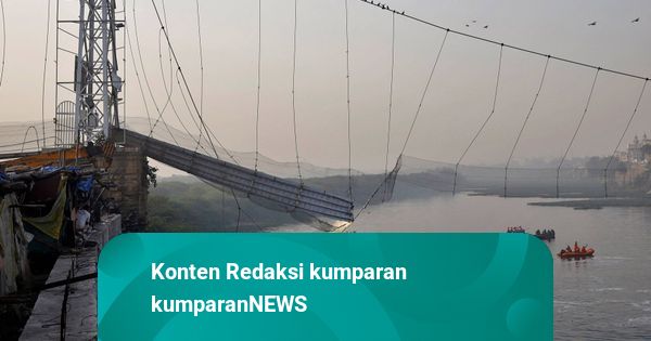 Jumlah Korban Jiwa Jembatan Roboh di India Mencapai 132 Orang ...