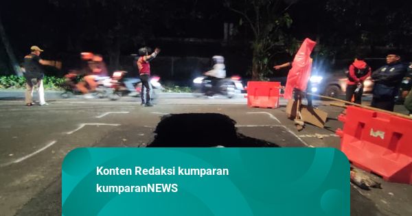 Siang Ditambal, Jalan Lenteng Agung Arah Depok Kembali Amblas Sedalam 3 ...