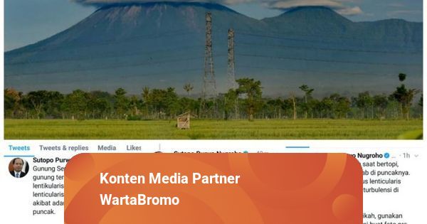 Gunung Semeru Bertopi, BNPB : Ada Pusaran Angin Dipuncak | kumparan.com