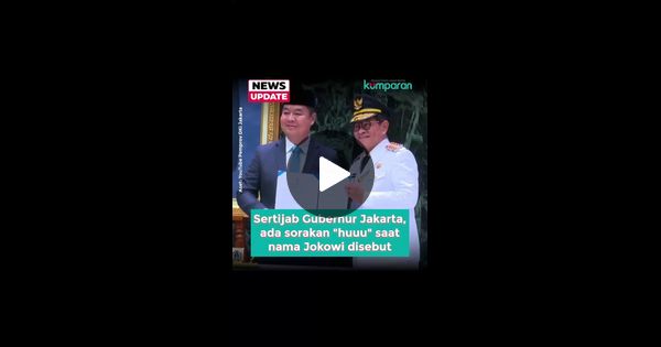 Nama Jokowi Disoraki di Momen Sertijab Gubernur Jakarta