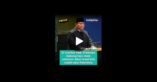 Di Markas PBB, Prabowo Dukung Two State Solution